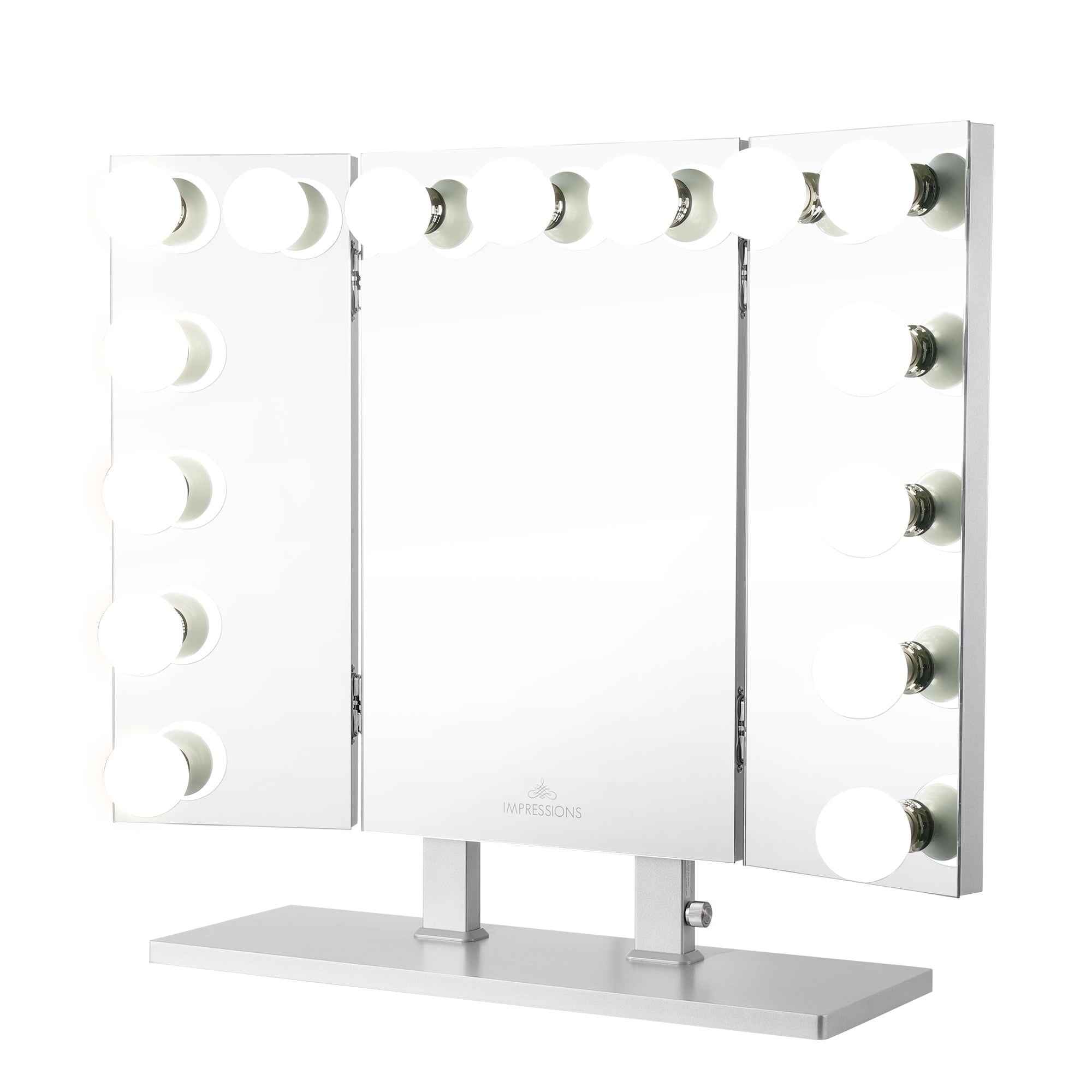 Impressions Vanity Trifecta Plus Vanity Mirror, Trifold Desk Makeup ...