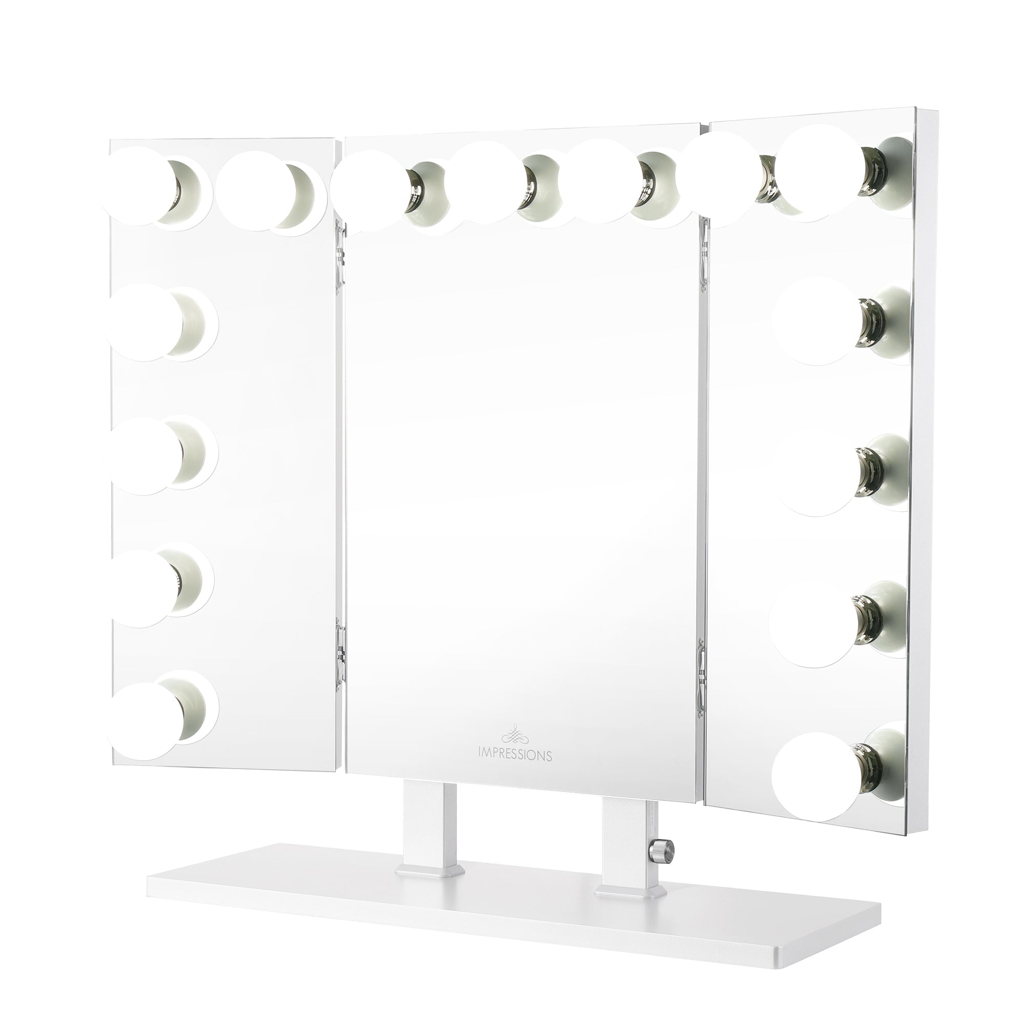 Impressions Vanity Trifecta Plus Vanity Mirror with 15 LED Globe Bulbs ...