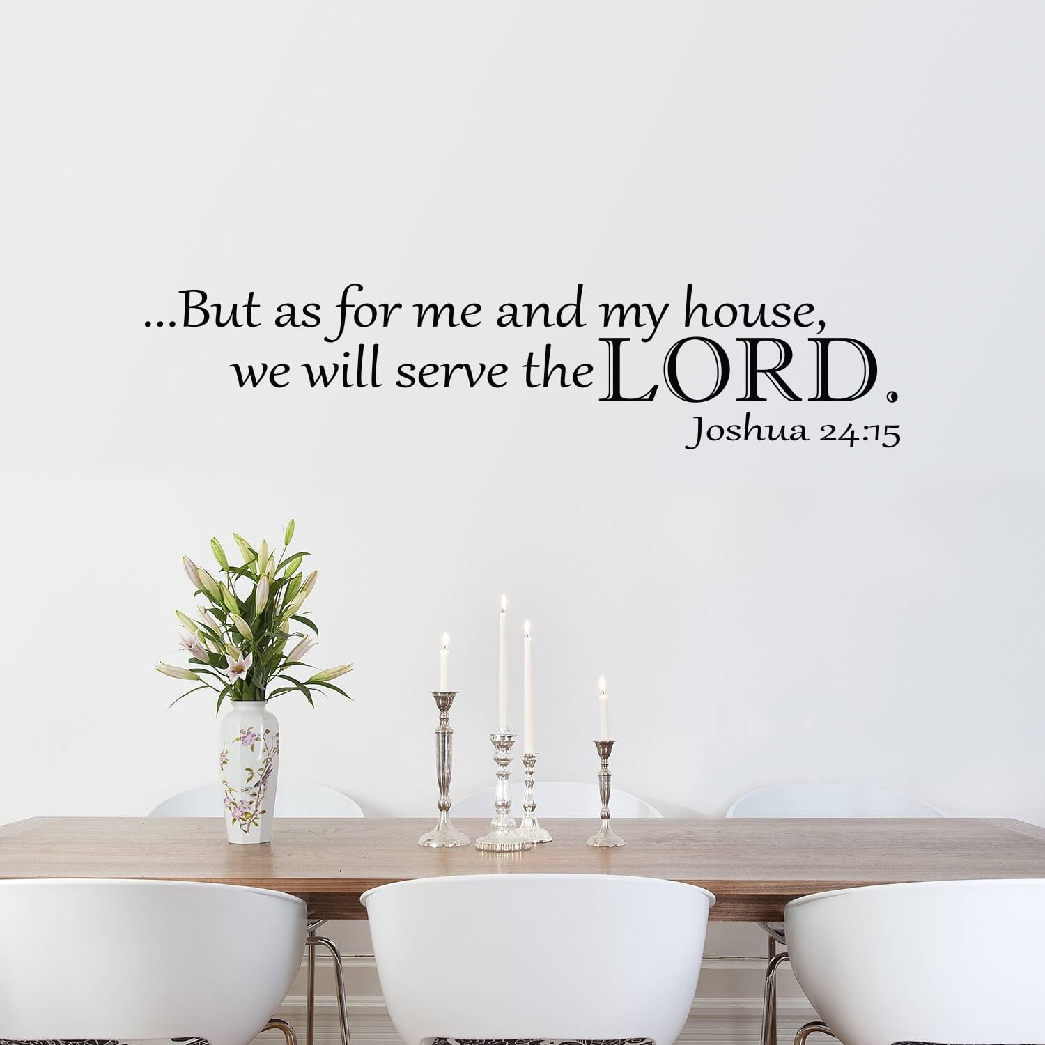 Imprinted Designs Joshua 24:15 KJV Bible Verse Vinyl Wall Decal Sticker ...