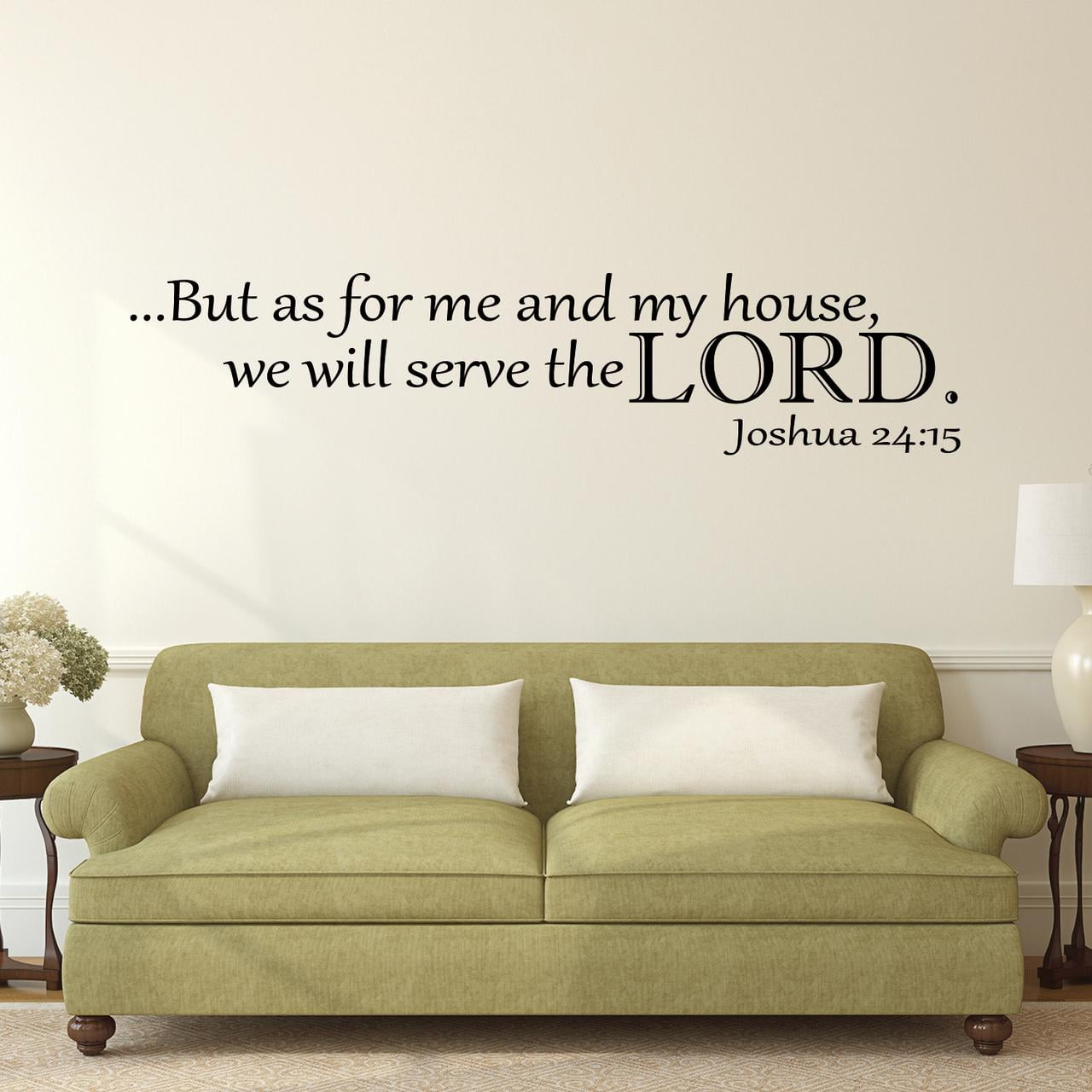 Imprinted Designs Joshua 24:15 KJV Bible Verse Vinyl Wall Decal Sticker ...