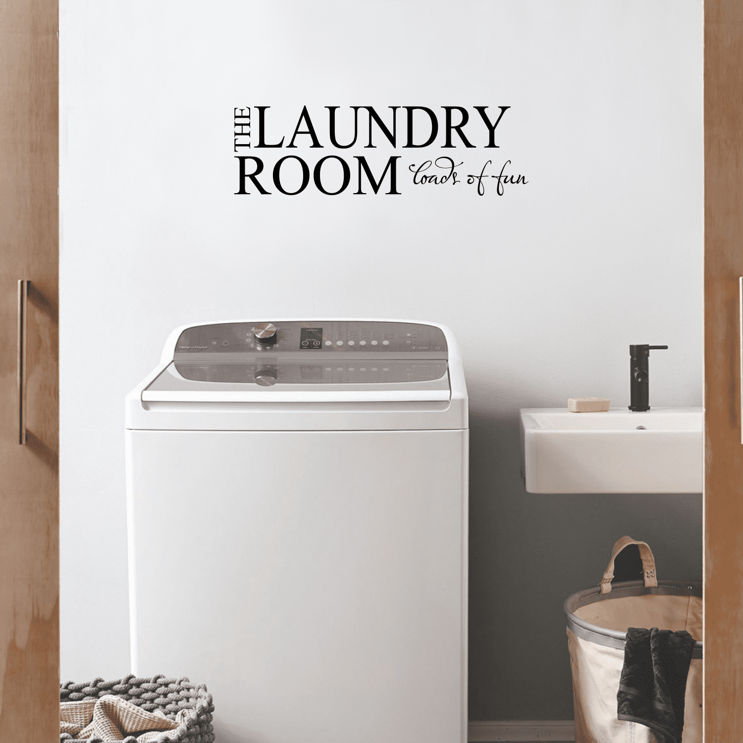 Imprinted Designs Laundry Room Loads of Fun Vinyl Wall Decal Sticker ...