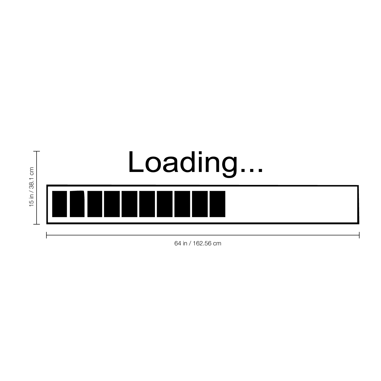 Imprinted Designs Loading Bar Wall Decal Sticker Art (X X Large 15" X ...
