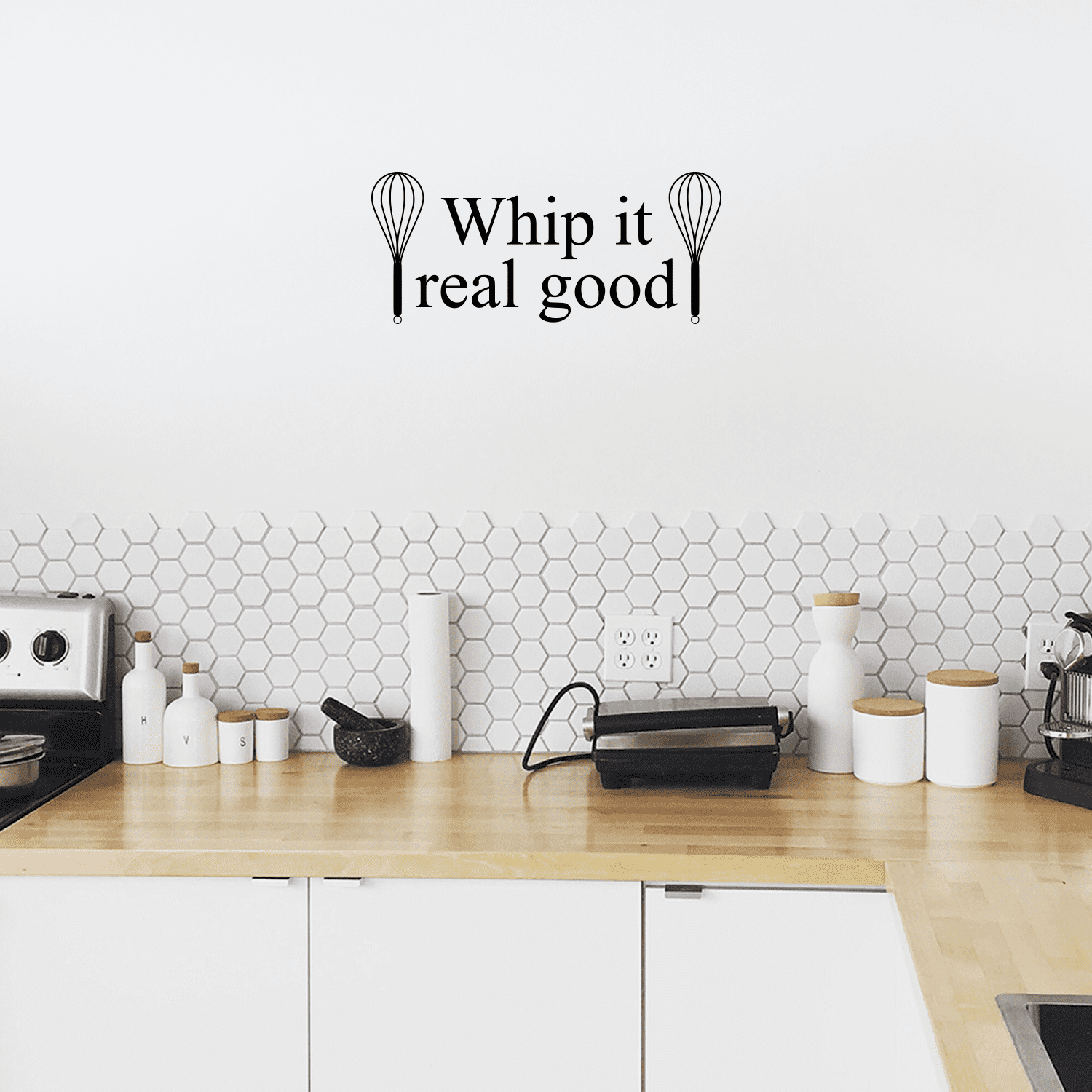 Imprinted Designs Whip It Real Good with Whisks Cute and Funny Kitchen ...