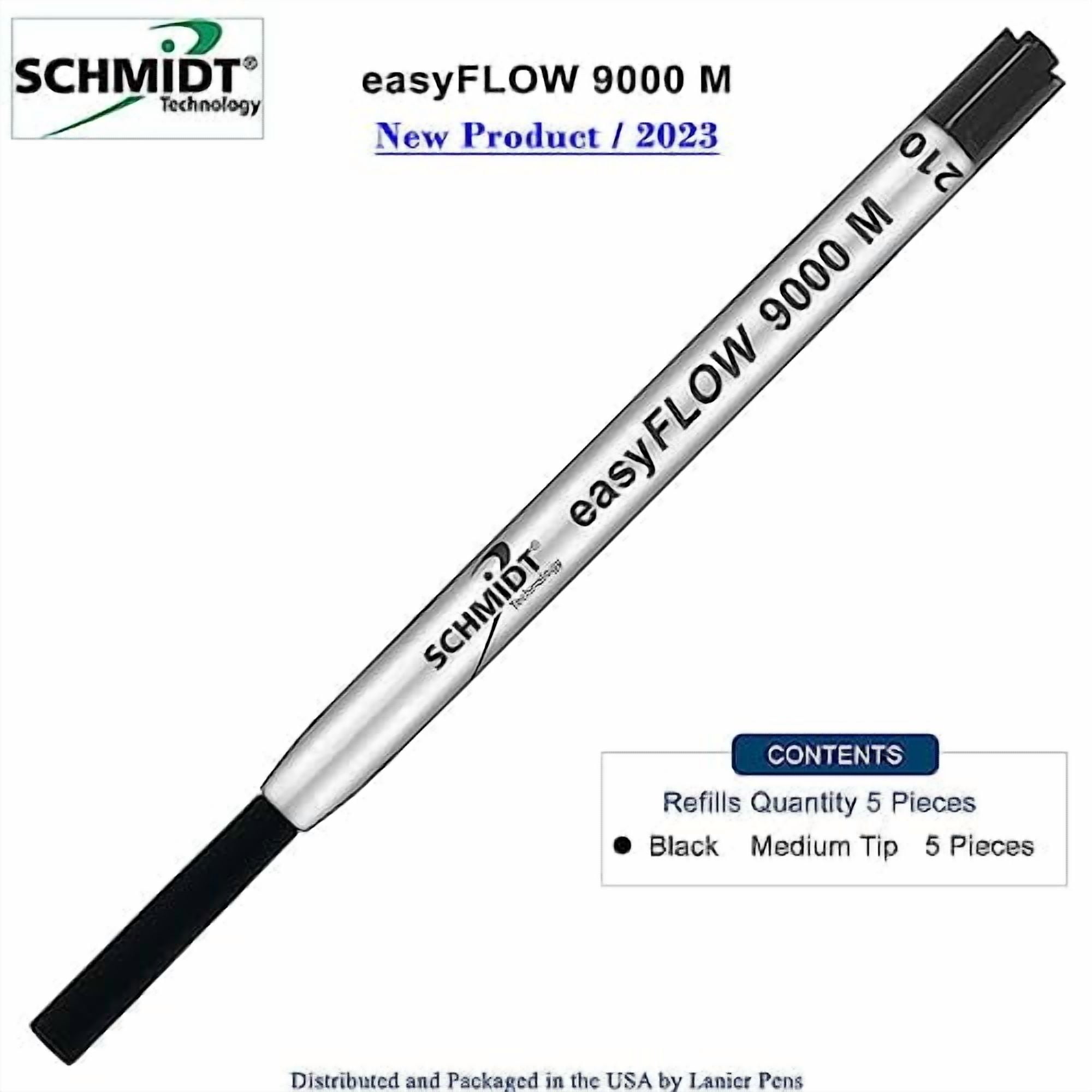 Imprinted Schmidt easyFLOW9000 Ballpoint Refill- Black Ink, Medium Tip ...