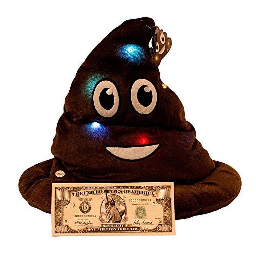 Imprints Plus Emoticon Light Up Emoji Poop Hat Plush Head Wear 12 ...