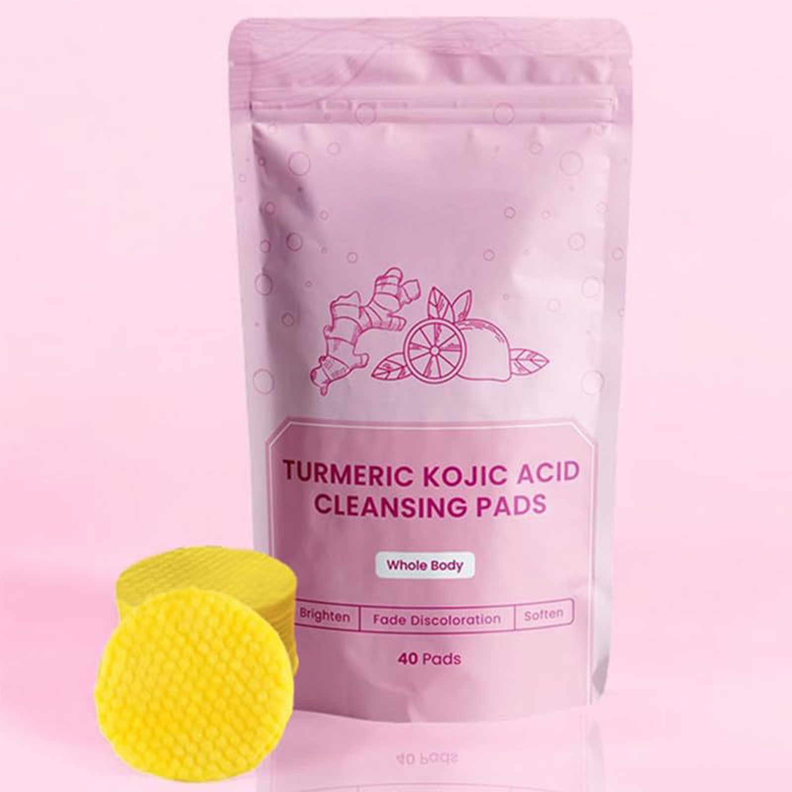 Improve Dullness And Lighten Melanin. Turmeric Sponge Cleansing Tablets ...