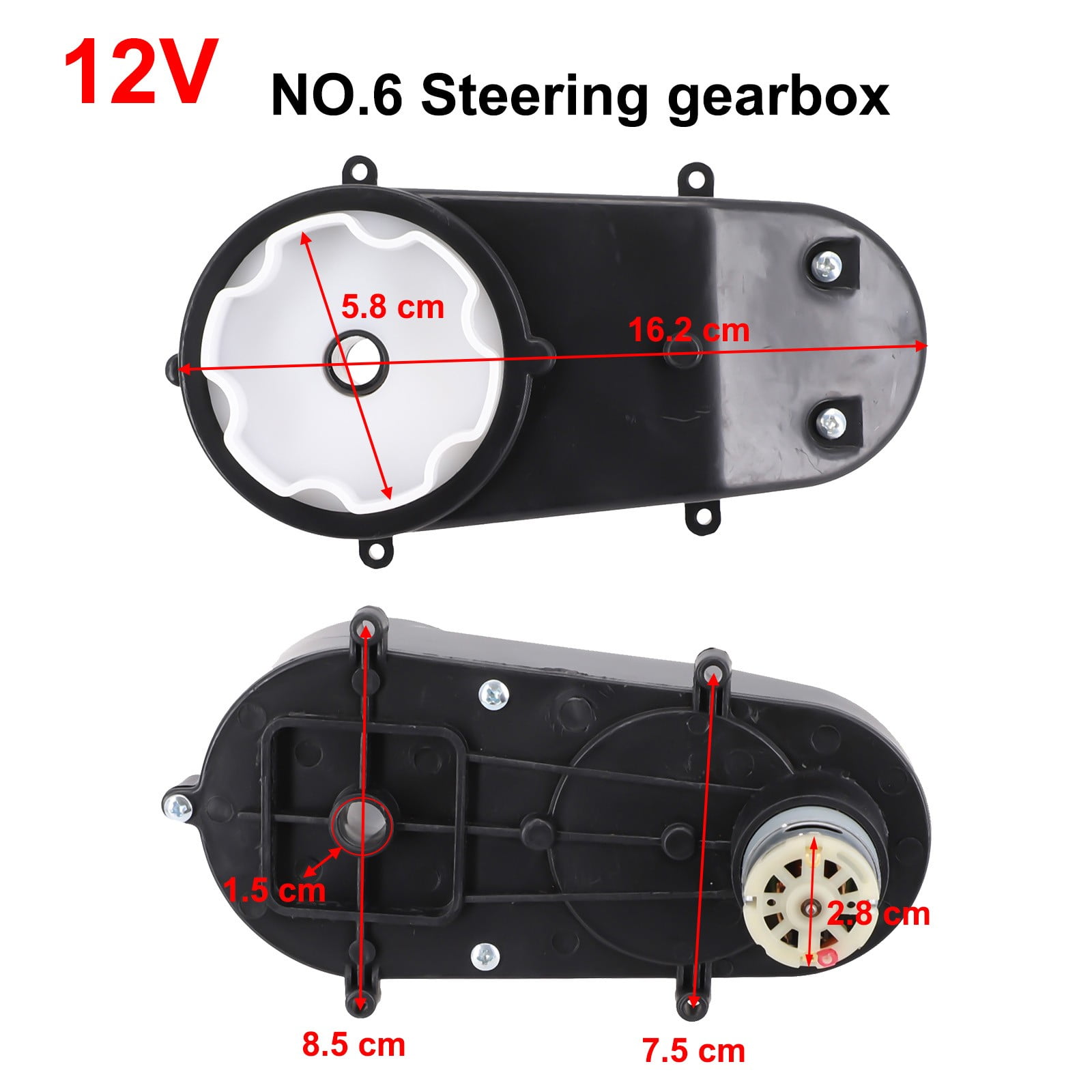 Improved Steering Motor Gearbox For Toy Electric Remote Control Car 6V ...