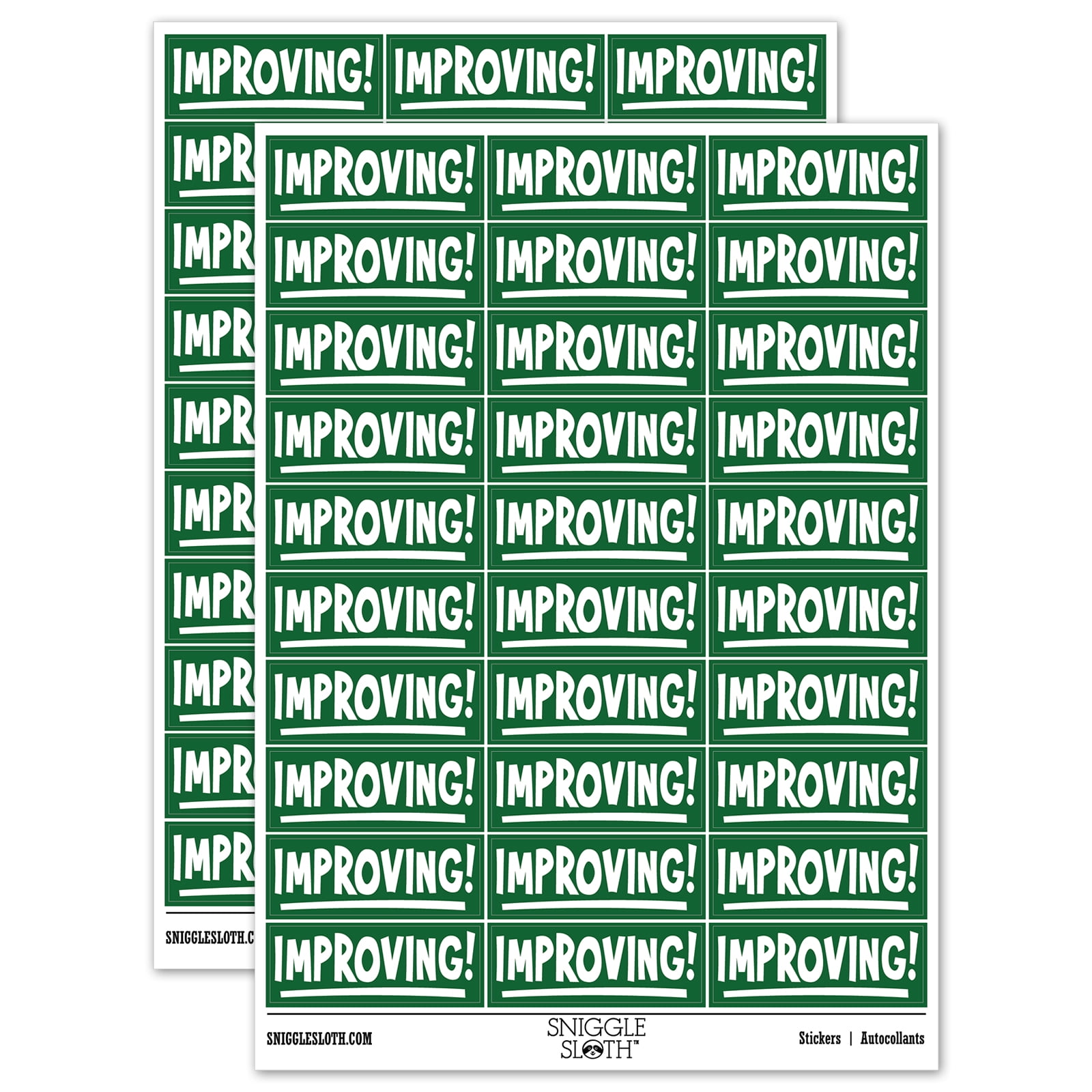 Improving School Teacher Sticker Set - Dark Green - Gloss Finish - 1.75 ...