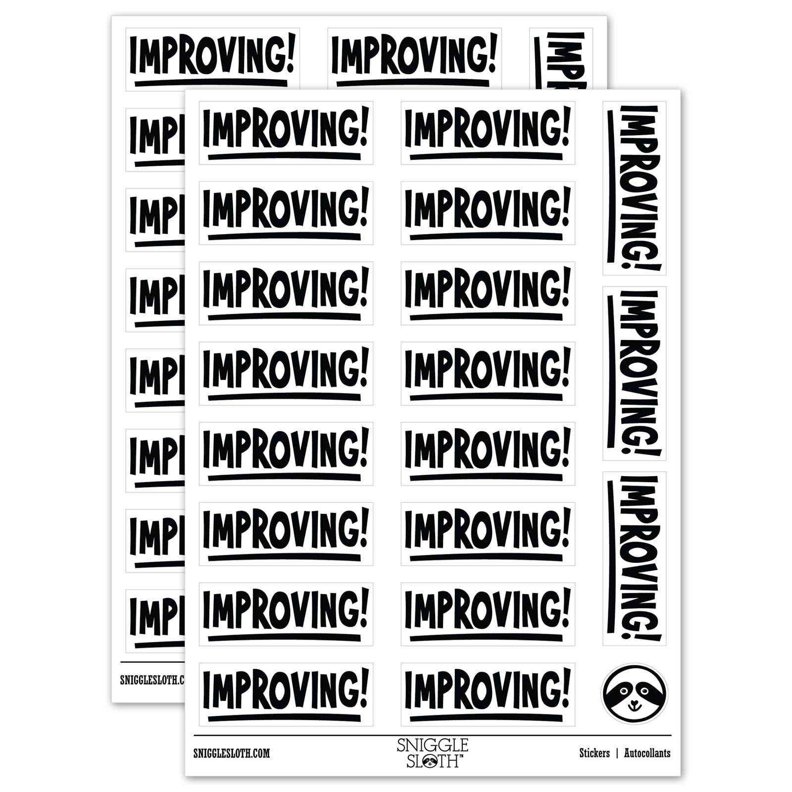 Improving School Teacher Sticker Set - White - Gloss Finish - 2.00 ...