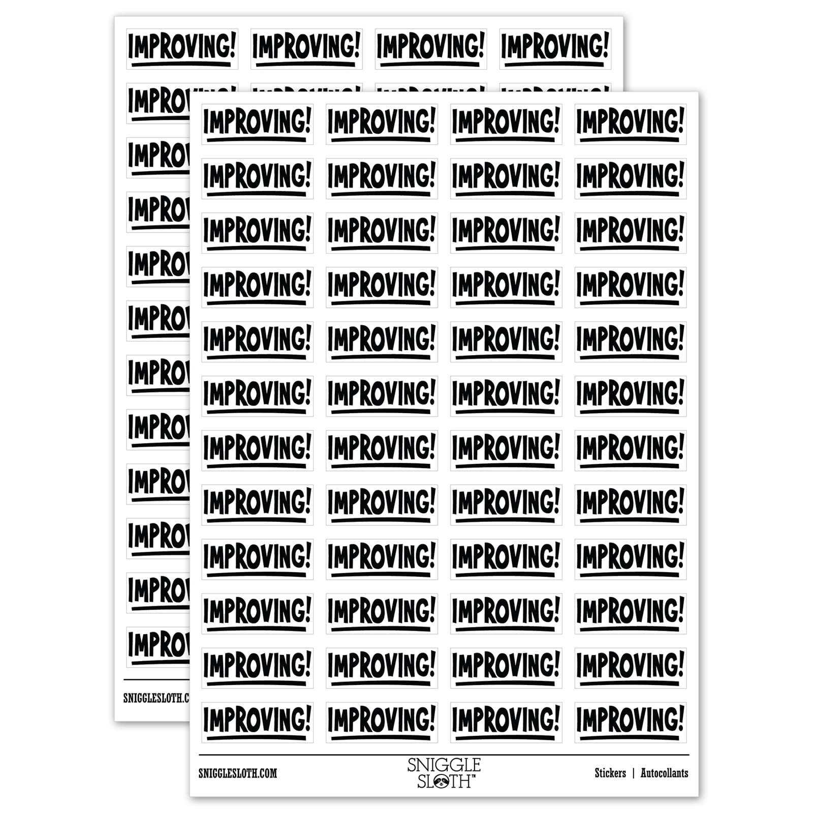 Improving School Teacher Sticker Set - White - Matte Finish - 1.25 ...