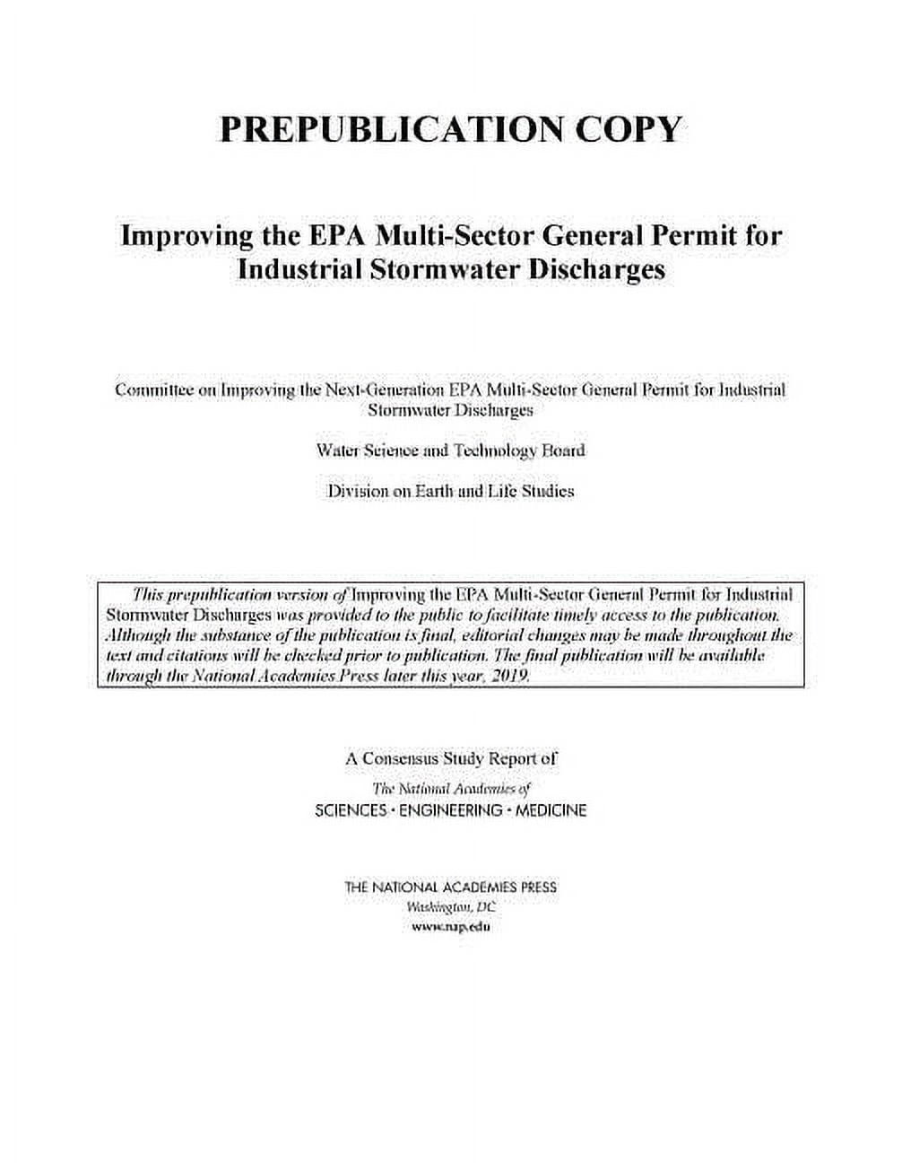 Improving the EPA Multi-Sector General Permit for Industrial Stormwater ...