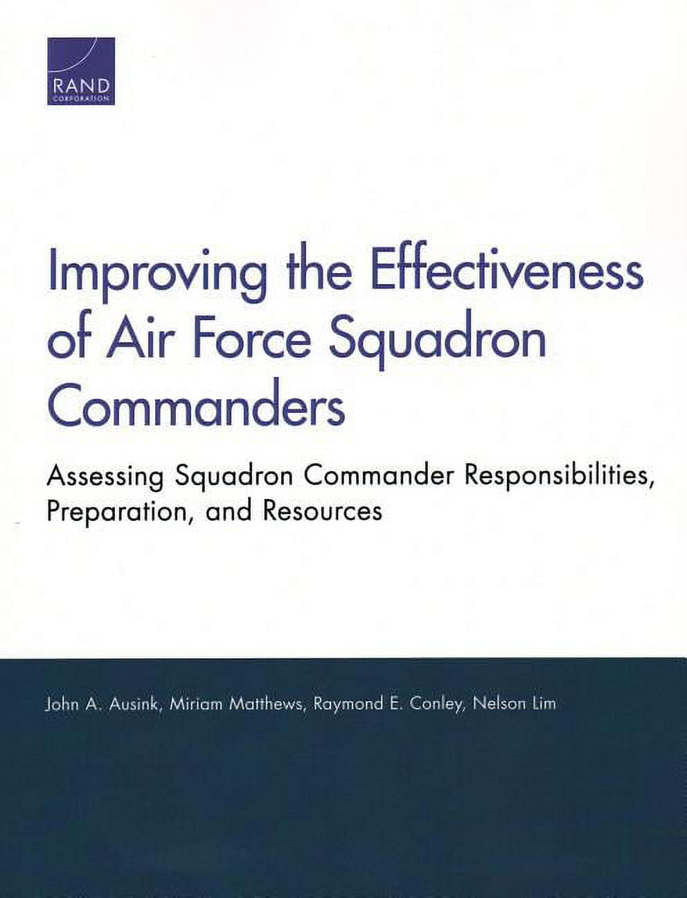 Improving the Effectiveness of Air Force Squadron Commanders ...