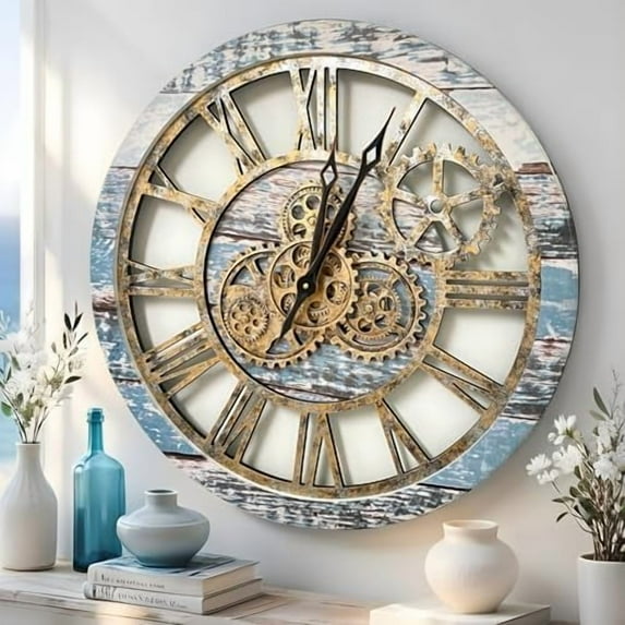 ImprovingLifeThe Original Real Moving Gear Wall Clock Vintage ...