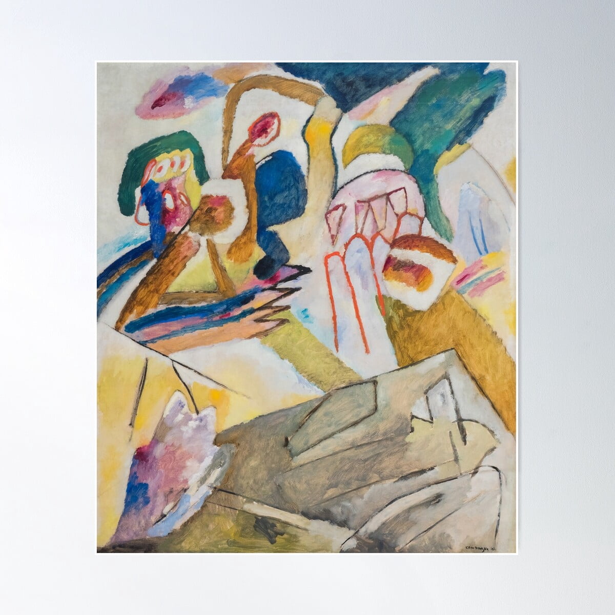 Improvisation 18 By Wassily Kandinsky Poster Wall Art, Modern Wall ...