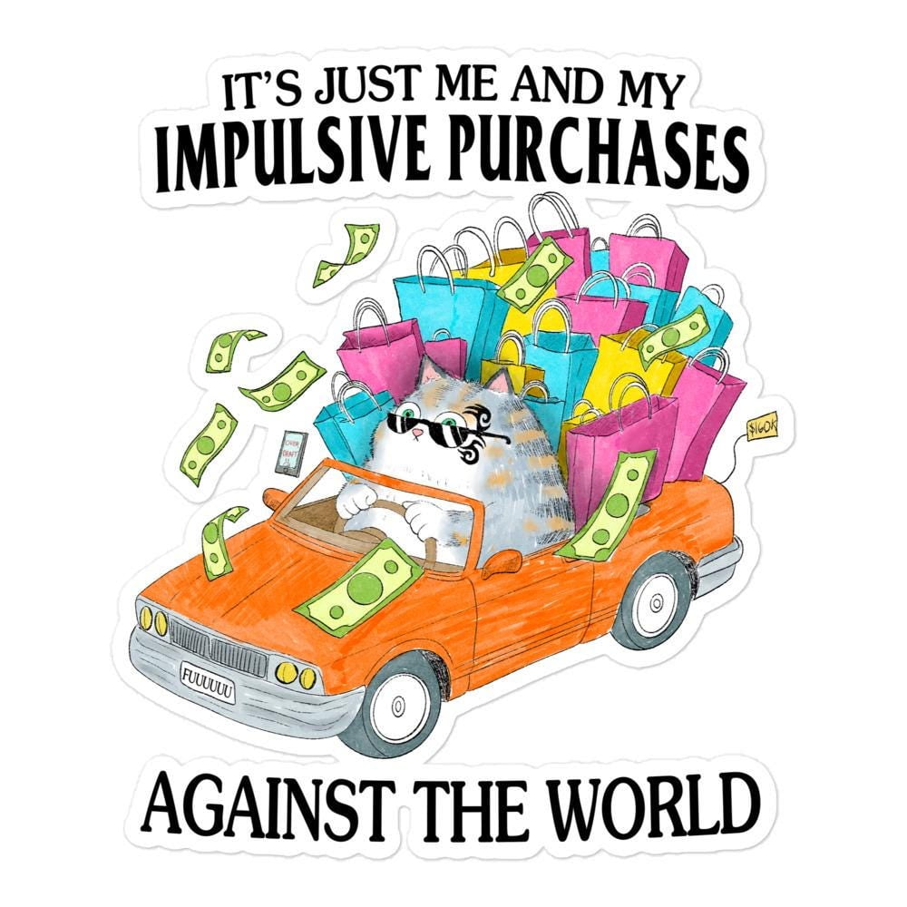 Impulsive Purchases Bubble-Free Stickers Vinyl Decal Cute Sticker ...