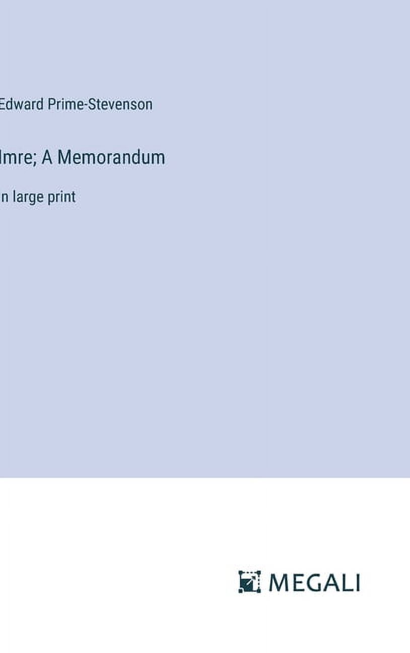 Imre; A Memorandum: in large print (Hardcover) - Walmart.com