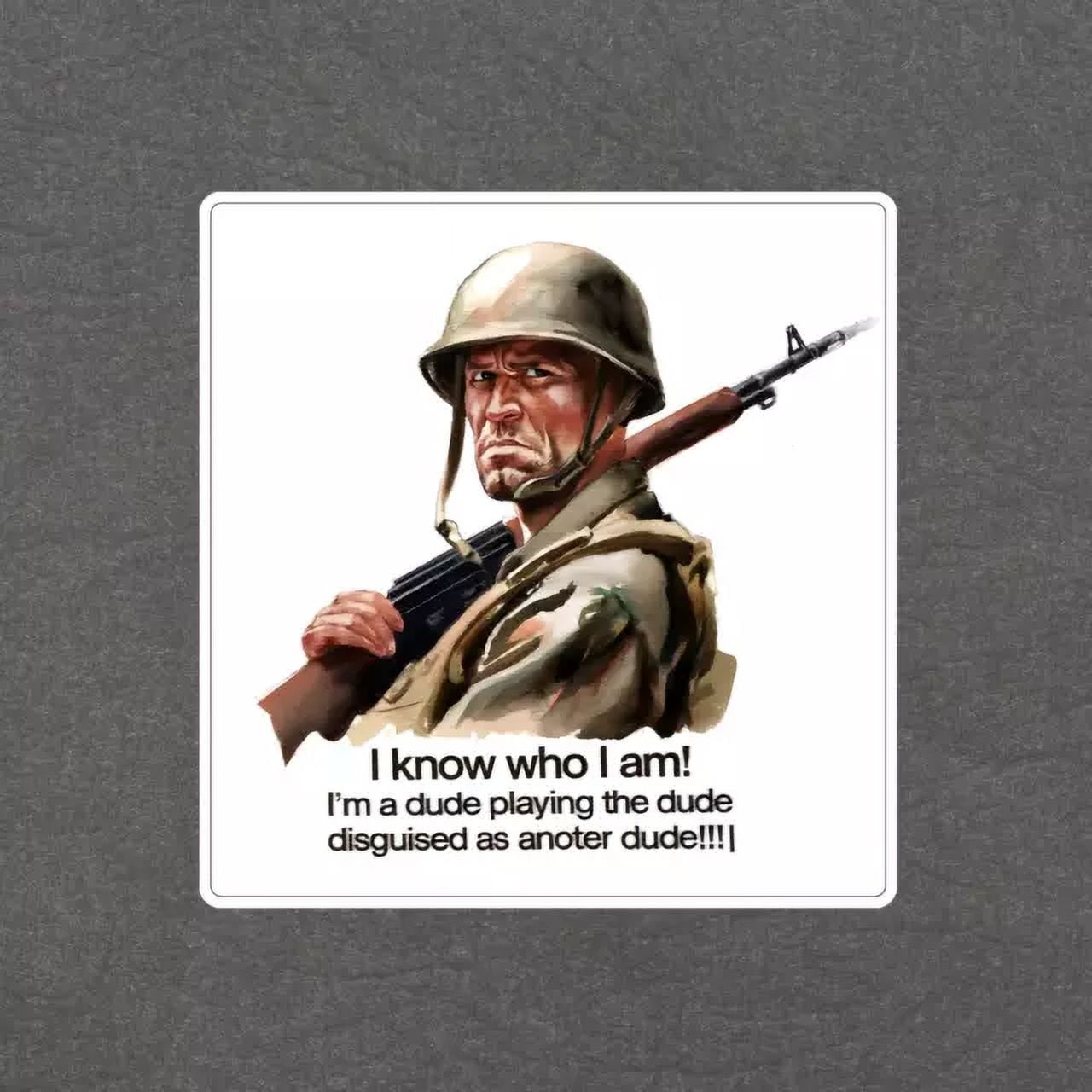 Imsticker Dude Military Sticker - Disguised Soldier Decalphone Decal ...
