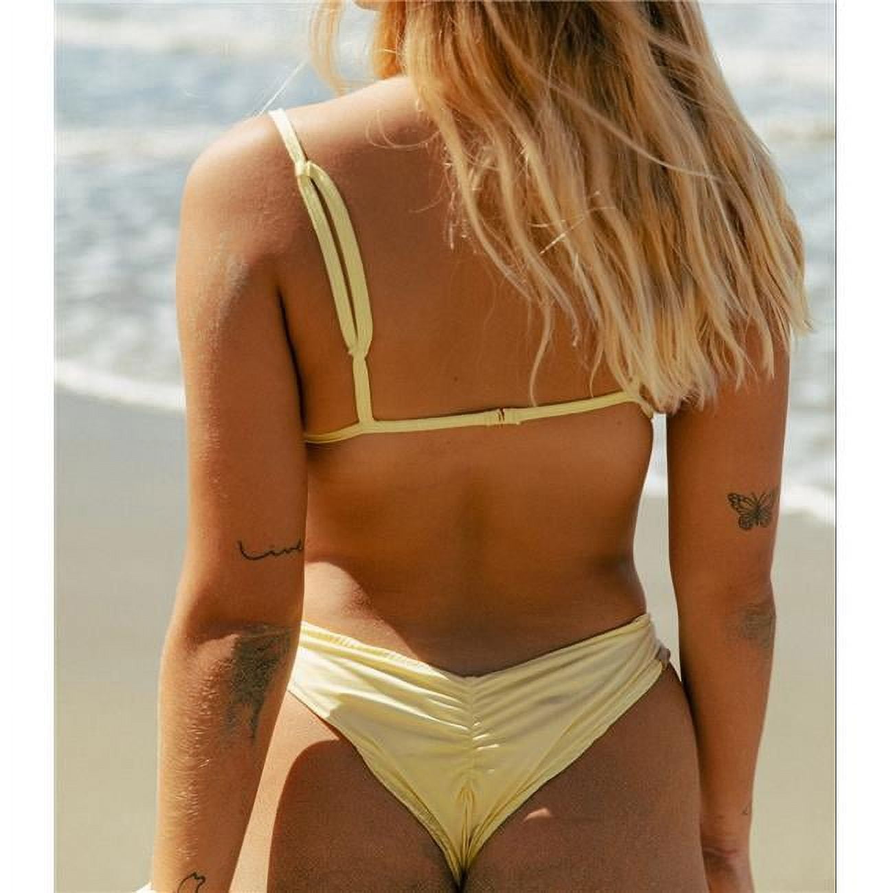 Imsy Swimwear 2121-BJU-BTR-S Justine Bottom, Butter - Small - Walmart.com