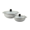 Imusa 2 Piece Colombian Cast Aluminum Caldero Set with Glass Lid ...