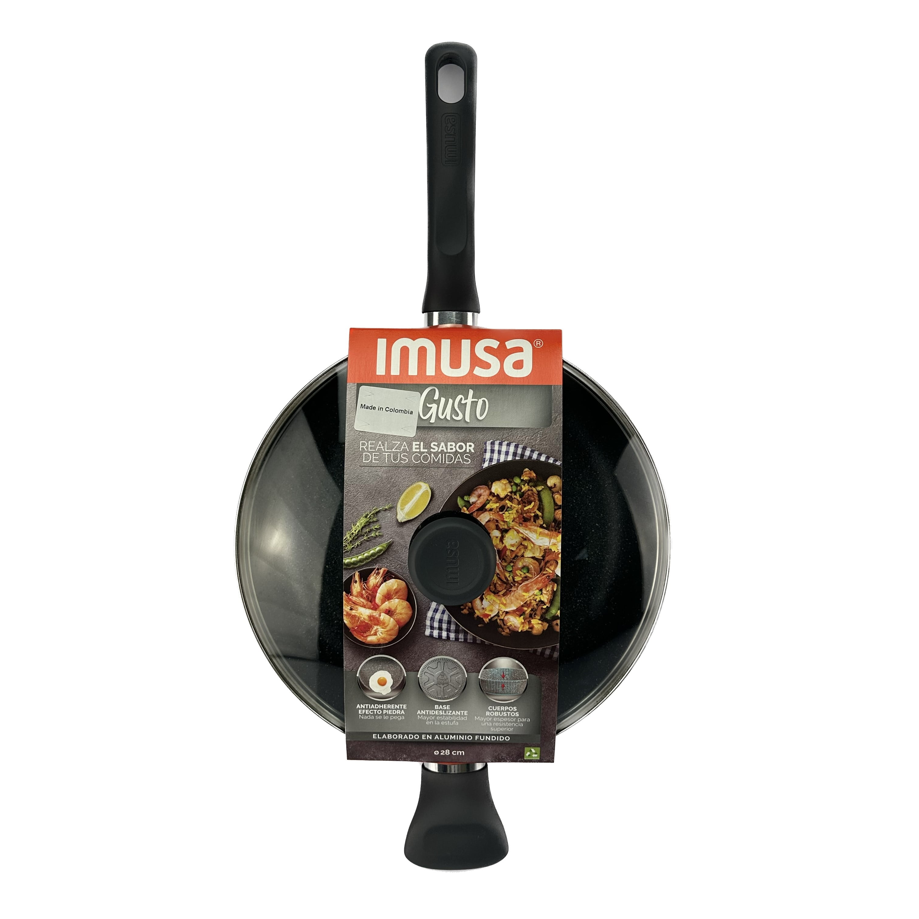 Imusa 28cm Frypan Gusto - Non-Stick Stone Effect - Walmart.com