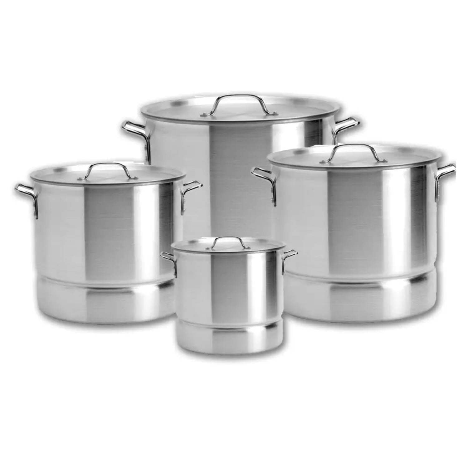 IMUSA Cooking Pot Set with Lid - Aluminum Stock Pot (2, 3.5, 5.5, 8 qrt ...