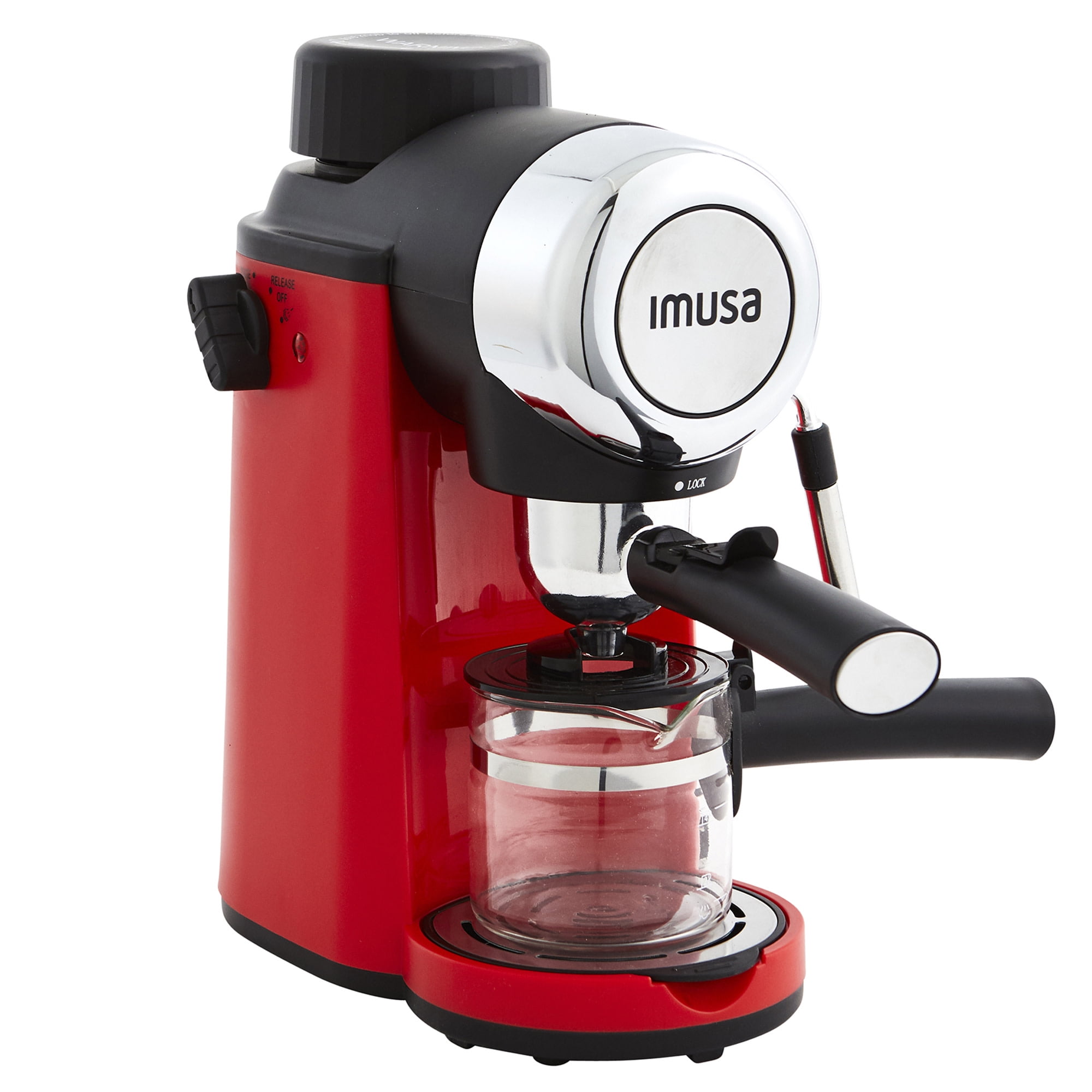 IMUSA, Electric Espresso and Cappuccino Maker, 4-cup, Red - Walmart.com
