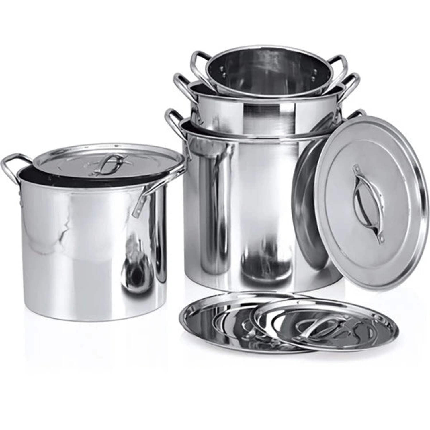 Imusa SS Stock Pot (8, 12, 16, 20 qrt) 2 Set - Case - 2 Units - Walmart.com