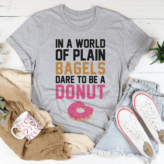 In A World Of Plain Bagels Tee Heather Prism Peach S Peachy Sunday T ...