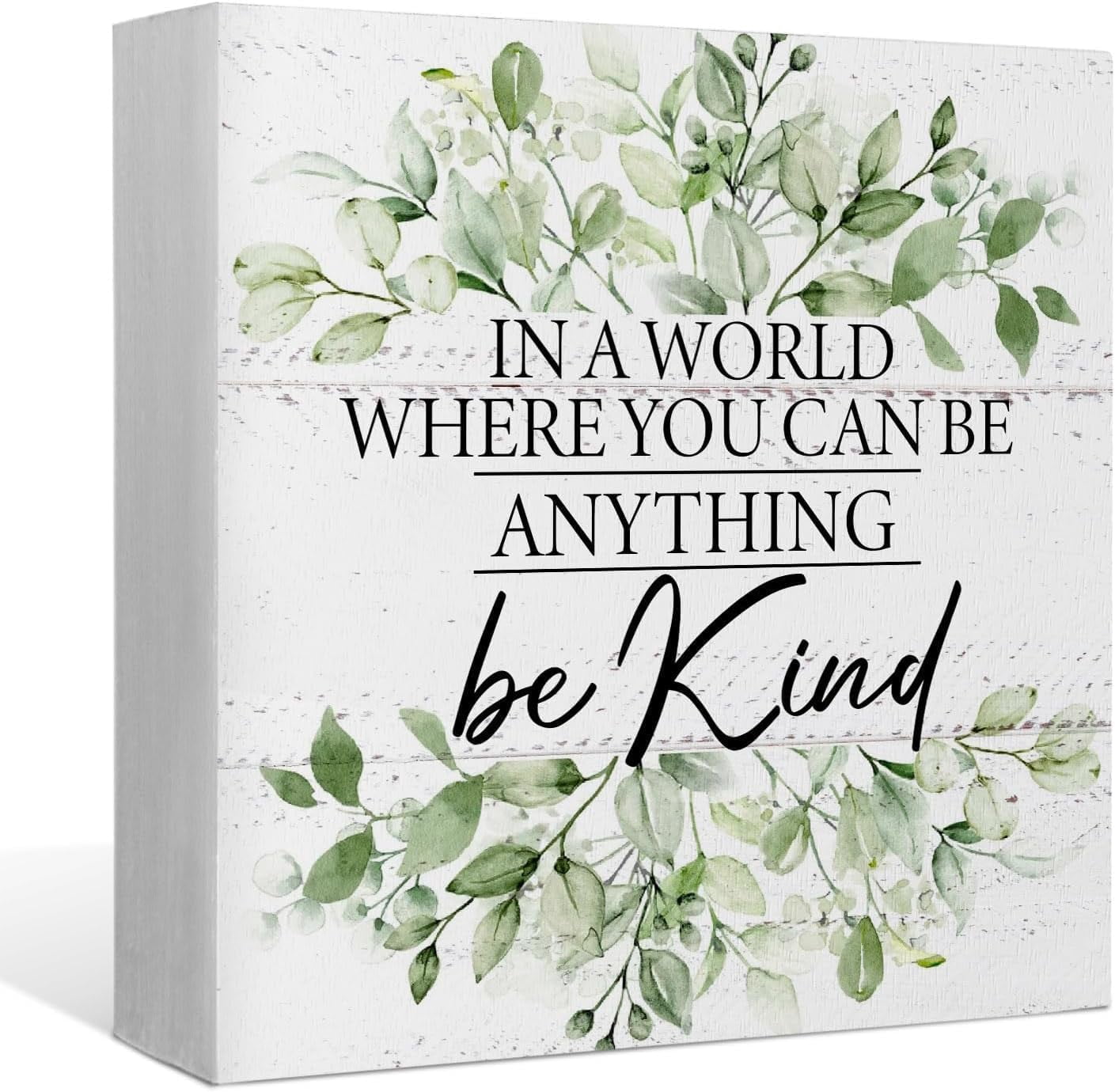 In A World Where You Can Ba Anything Be Kind Wood Box Sign Desk Decor ...