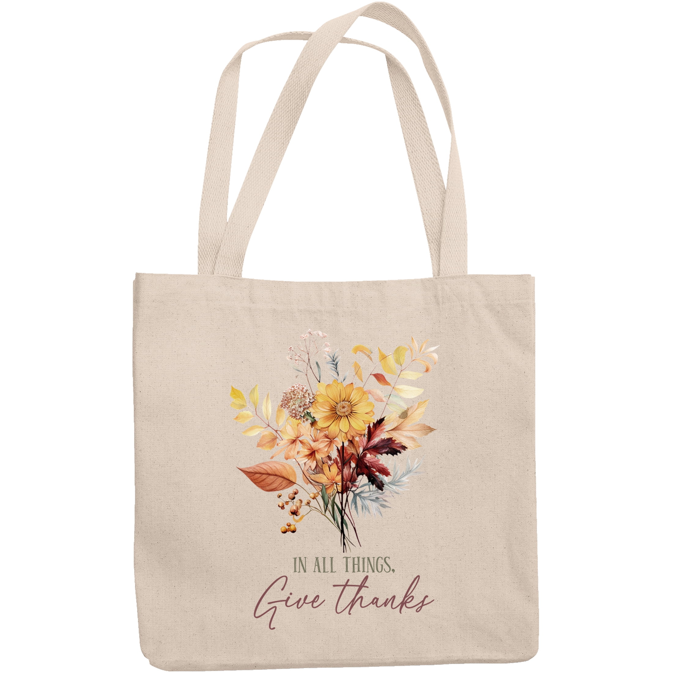 In All Things, Give Thanks with Fall or Autumn Leaves, Thanksgiving Day ...