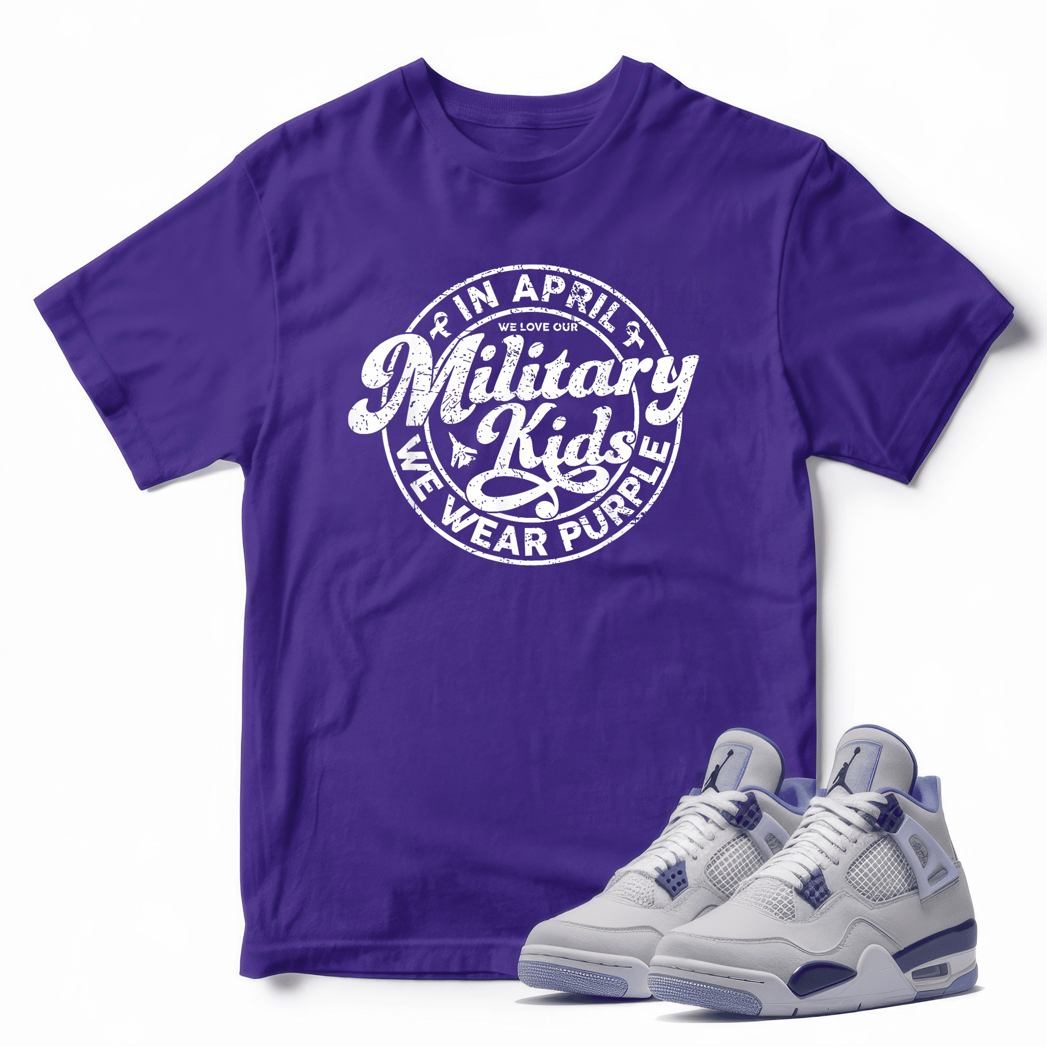 In Appril We Love Our Military Kids We Wear Purple 2025 T-Shirt ...