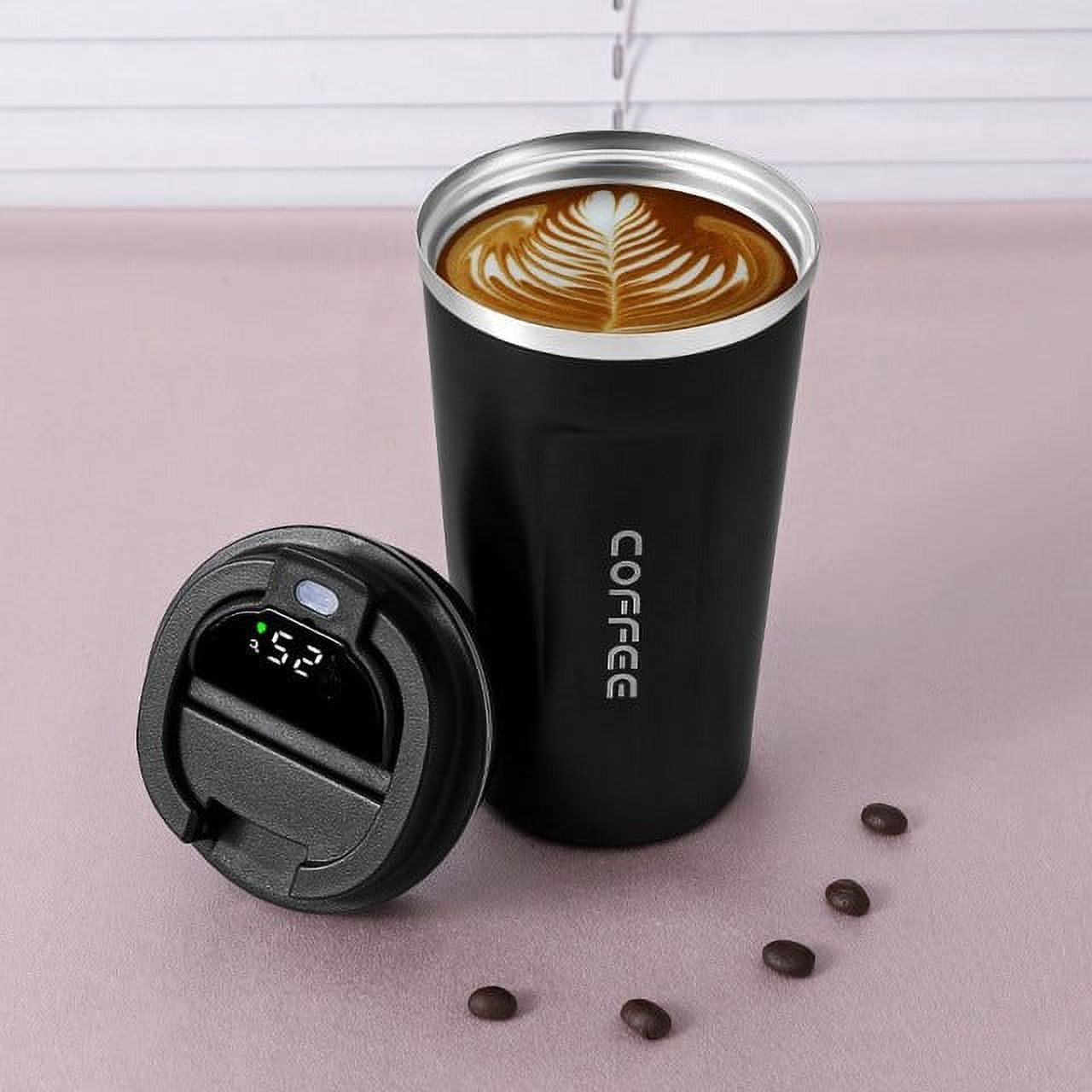 In-Car Insulated Cup 380ML Thermos Smart Coffee Mug Portable Thermal ...
