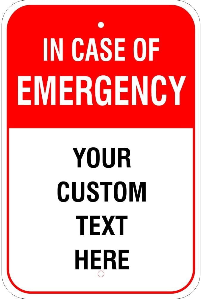 In Case of Emergency Sign - 12" x 18" - Warning Signs - Laboratory ...