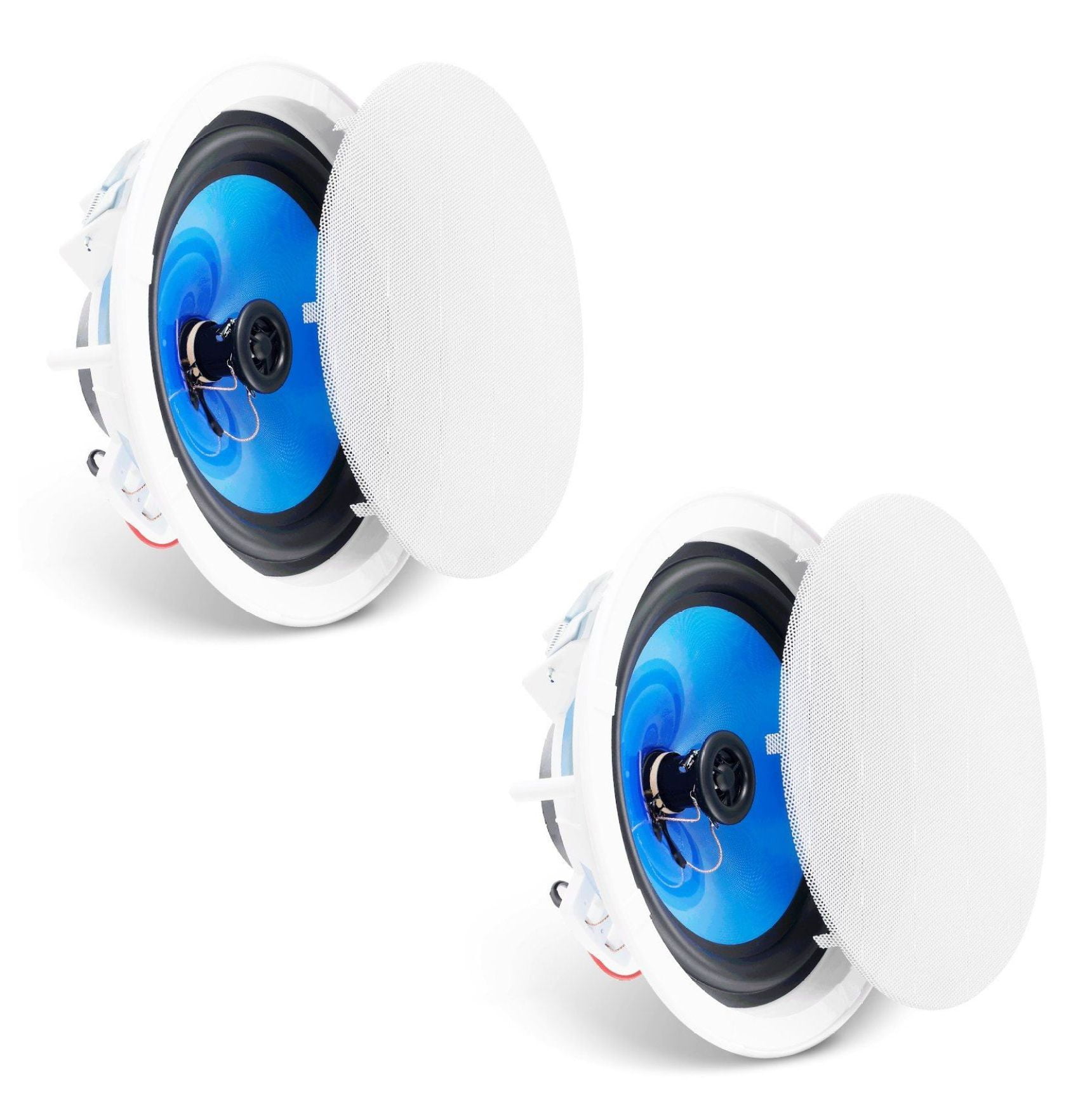 In-Ceiling Speakers 8 Inch 2-Pack, 50W Flush Mount Speaker System, 8Ω ...