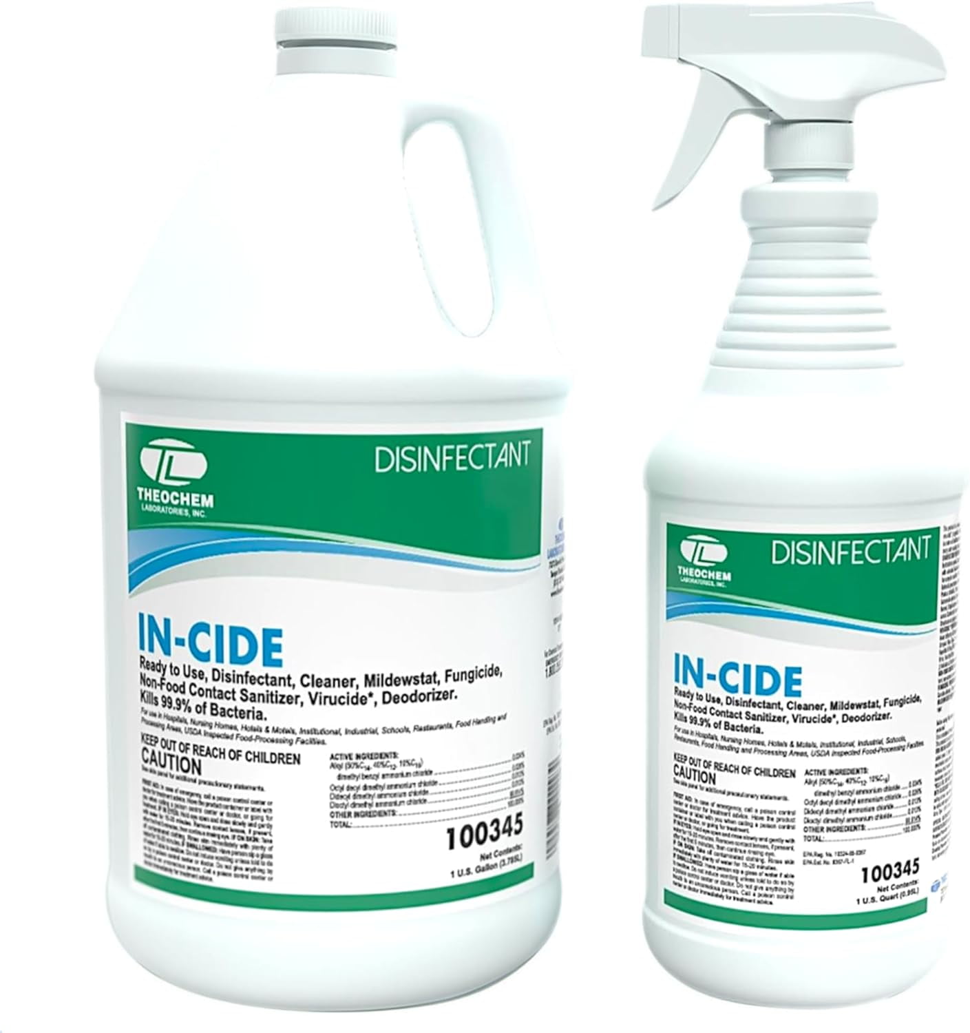In-Cide Disinfectant Spray EPA Registered Hospital Grade Kills 99.9% of ...