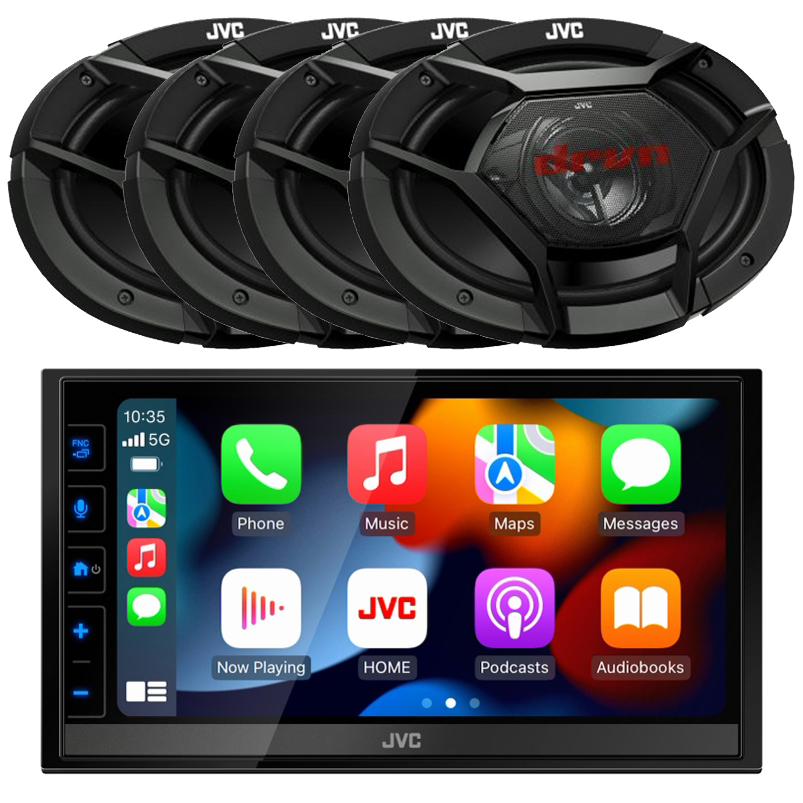 In-Dash Double DIN 6.8" Capacitive Touch Monitor HDMI USB Bluetooth AM ...