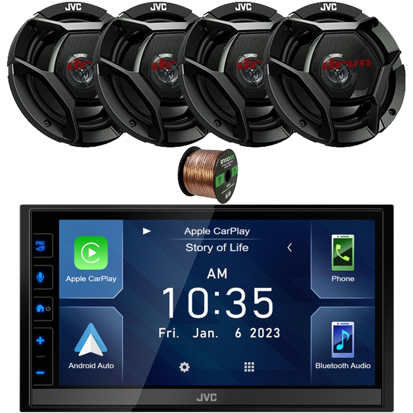 In-Dash Double DIN 6.8" Touchscreen HDMI Bluetooth USB Digital ...