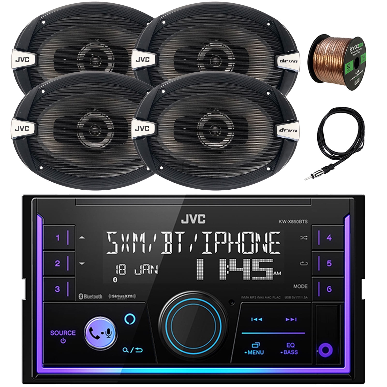 In-Dash Double DIN USB/AUX Bluetooth AM/FM Digital Media Stereo Car ...