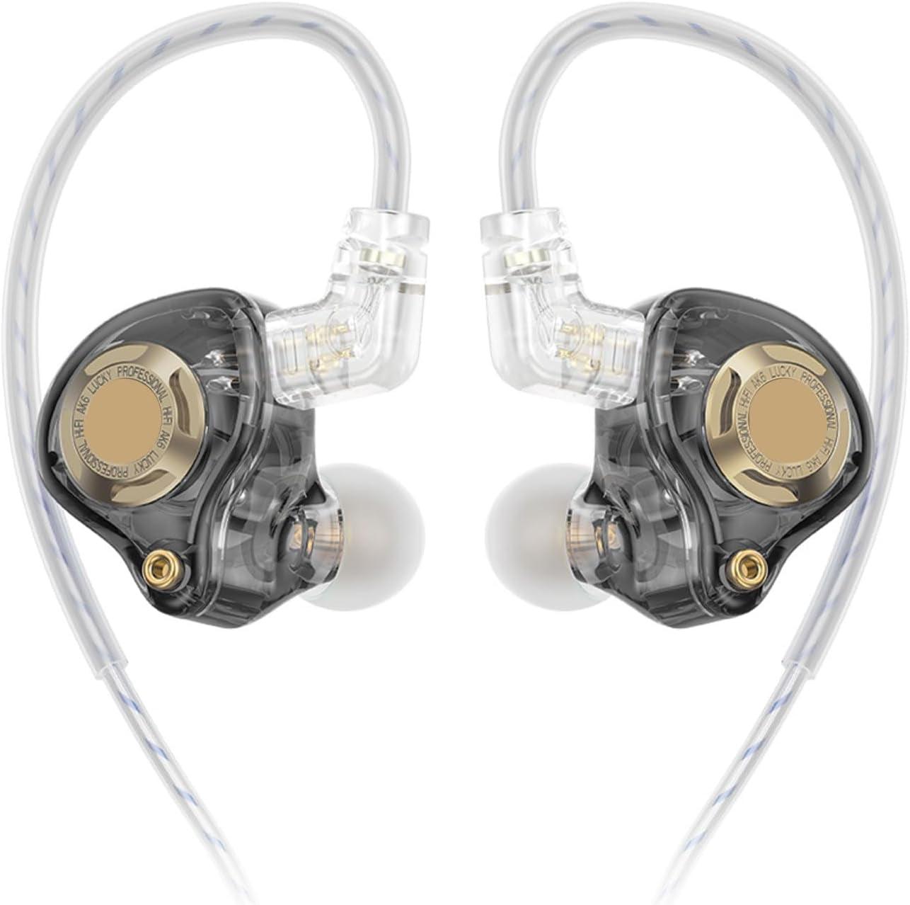 In Ear Corded Earbuds With Interchangeable Cable And Three Tone ...