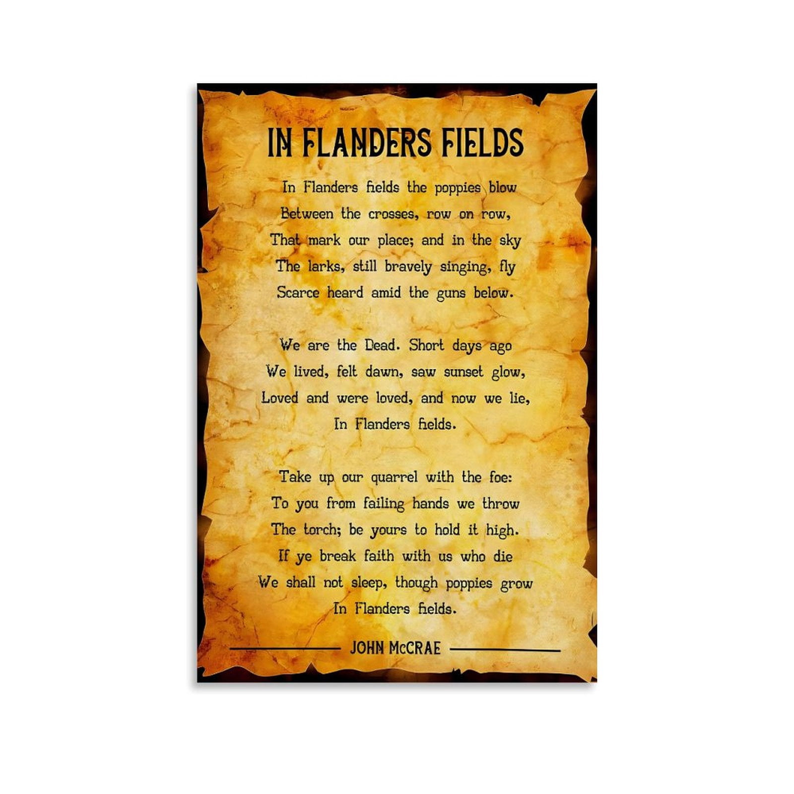 In Flanders Fields Painting Vintage Poster Picture Print Wall Art ...