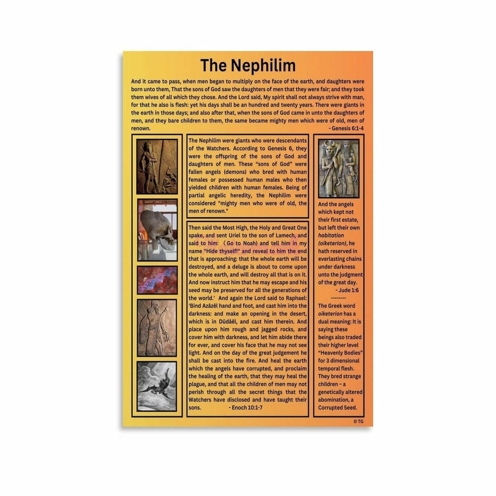 In Genesis, Enoch, And Jude The Nephilim Religious Posters Canvas ...