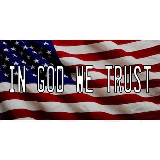 In God We Trust American Flag Photo License Plate - Walmart.com