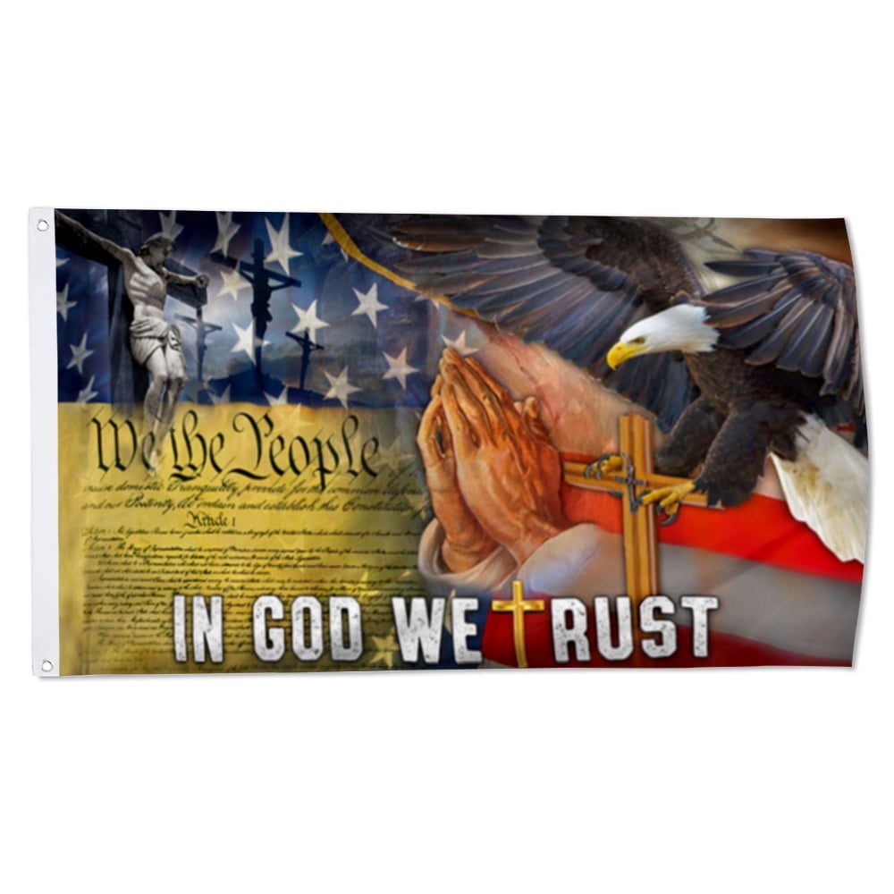 In God We Trust Cross American Faith Christian flag Bible Jesus Christ ...