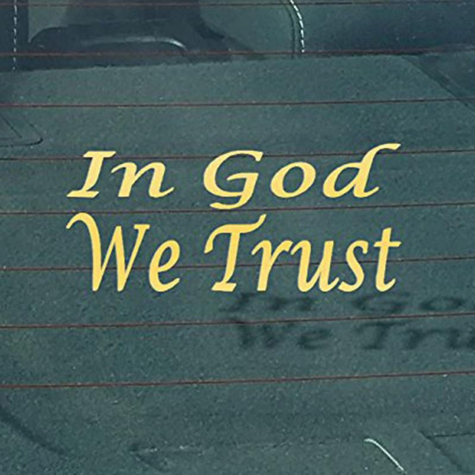 In God We Trust Decal Sticker | Gold Vinyl Decal | 5.5-Inches Wide ...