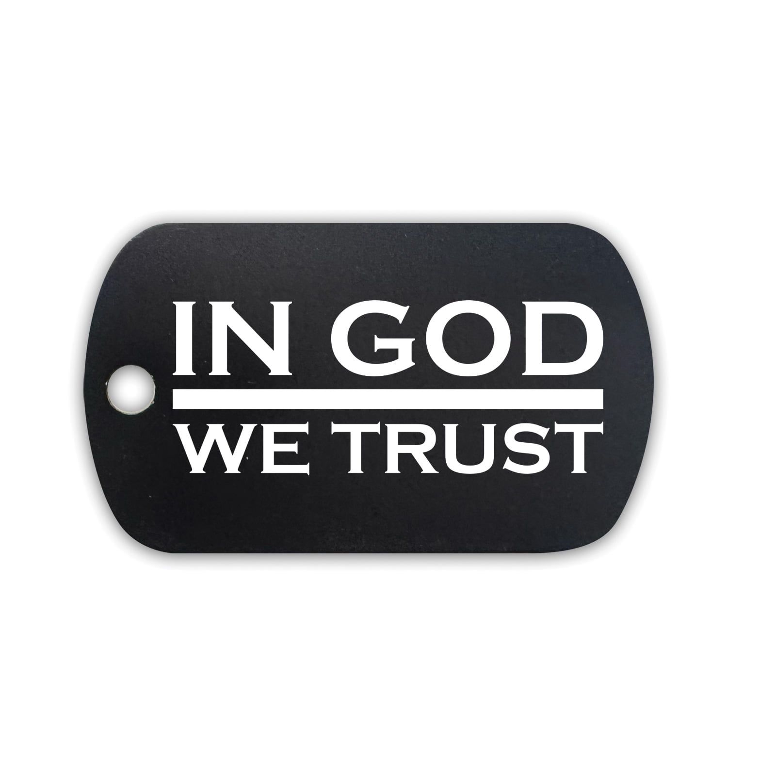 In God We Trust GI Dog Tag Aluminum Keychain thin blue line police ...