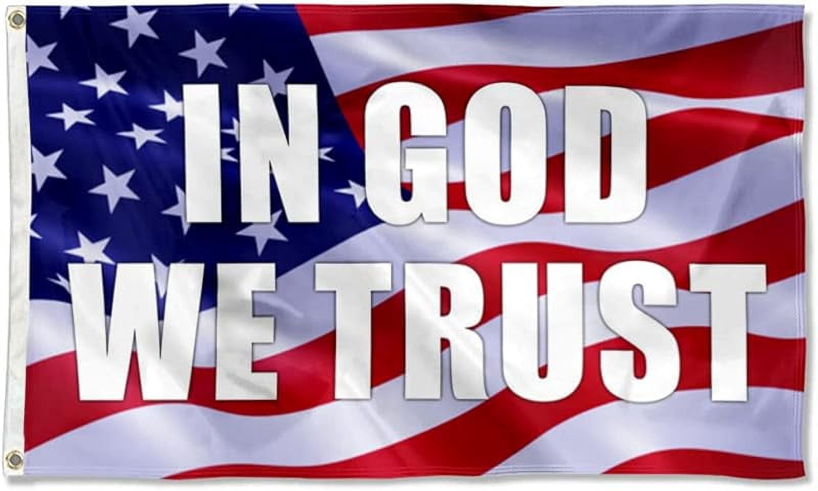 In God We Trust Jesus Flag Banner 4x6 ft Christian Garden house Flag ...