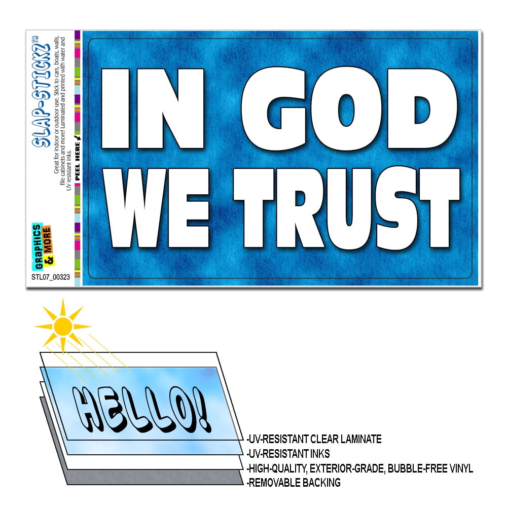 In God We Trust - Patriotic America United States Religious SLAP-STICKZ ...