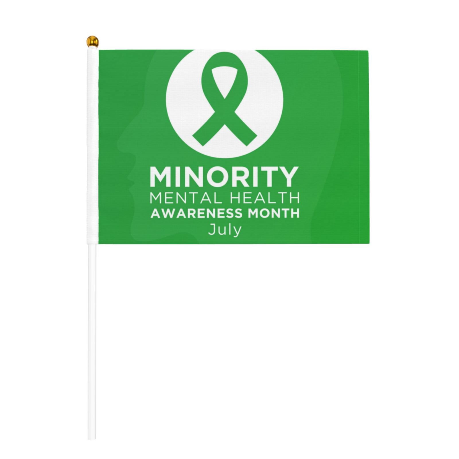 In July I Wear Green For Minority Mental Health Awareness Month Flag ...