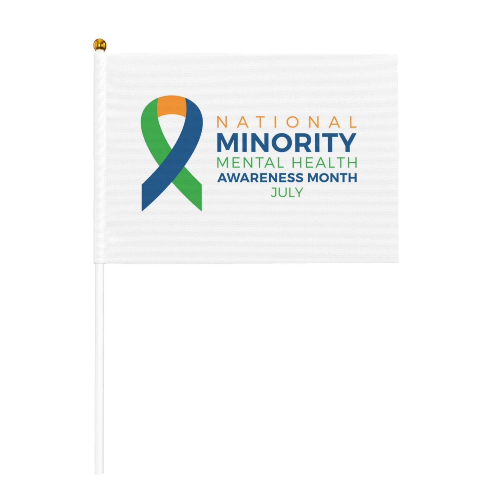 In July I Wear Green For Minority Mental Health Awareness Month Flag ...