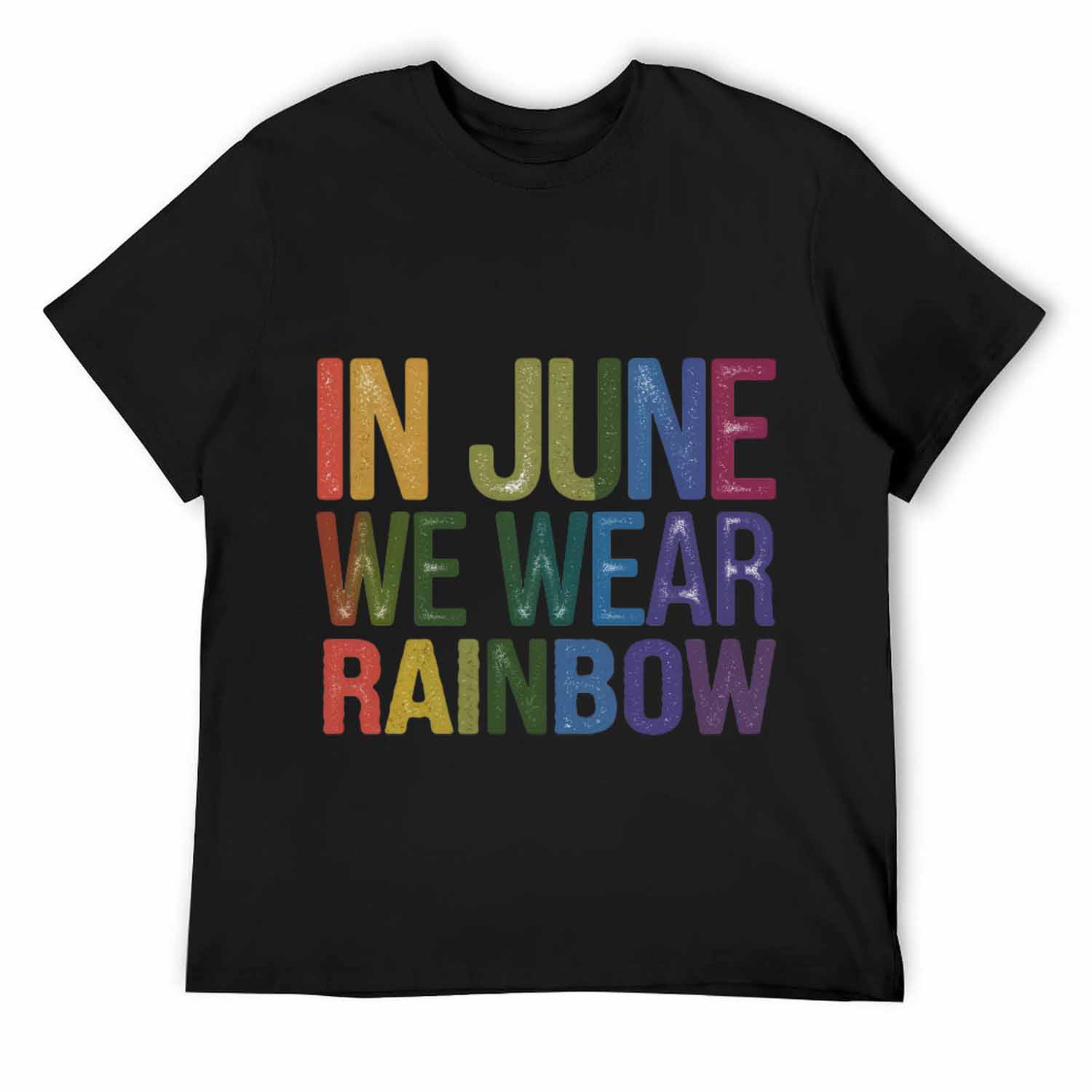 In June We Wear Rainbow Puerto Rican Boricua Puerto Rico Flag T-Shirt-S ...